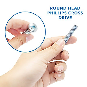 MOUNT-IT! M8 Screws for Samsung TV [M8 x 45mm, Pitch 1.25mm] Stainless Solid Steel Screw Bolts for Wall Mounting | Samsung 7, 8 9 Series Compatible (Silver)