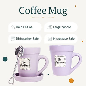 Divinity Boutique Lilac Flower Pot Mug - Be Awesome