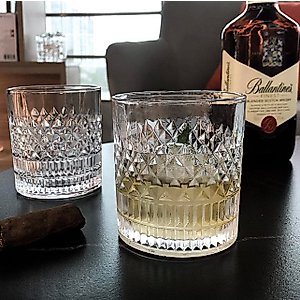 classic whisky Glasses Whiskey Glass for Scotch, Bourbon, Liquor and Cocktail Drinking Gift - Set of 4