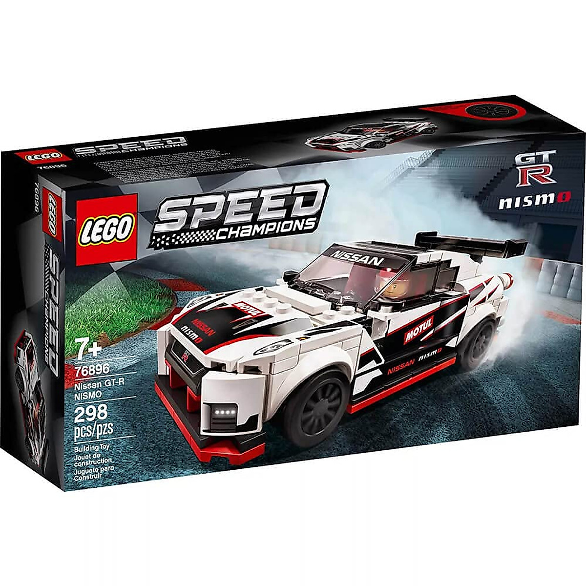 LEGO Speed Champions Nissan GT-R NISMO 76896 Toy Model Cars Building Kit Featuring Minifigure (298 Pieces)