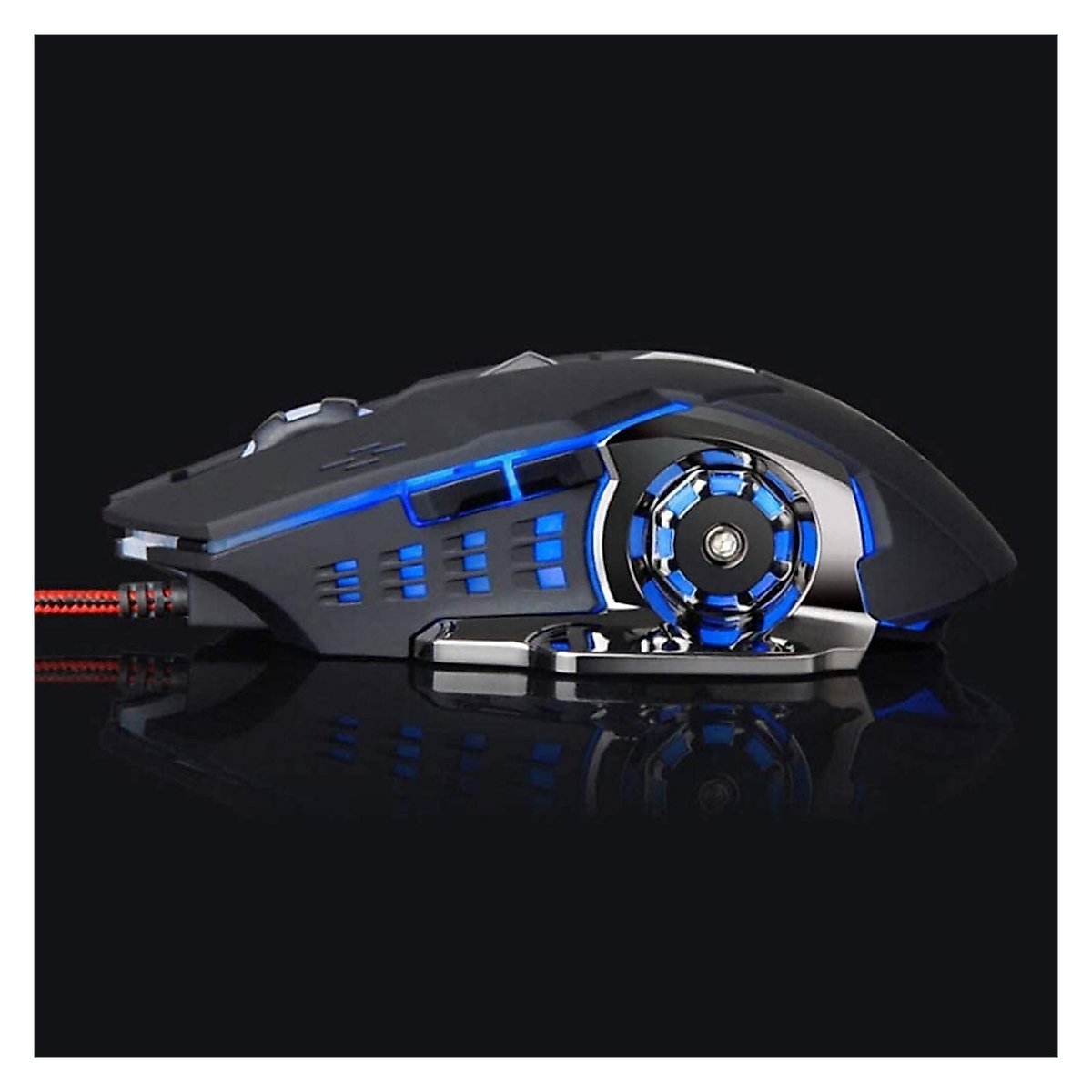 RGB Gaming Keyboard and Backlit Mouse and Het Combo USB Wired Backlit Keyboard LED Gaming Keyboard Mouse Set Het with Microphone for Laptop PC Computer Game and Work