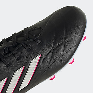 adidas Copa Pure.3 Firm Ground Soccer Shoe, Black/Zero Metallic/Team Shock Pink, 1.5 US Unisex Little Kid