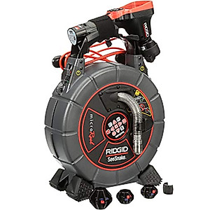 RIDGID 40798 SeeSnake MicroReel Video Inspection System with CA-350 Plumbing Snake Camera Monitor & 19238 NaviTrack Scout Locator, Underground Pipe Locator and Underground Cable Location Device Small