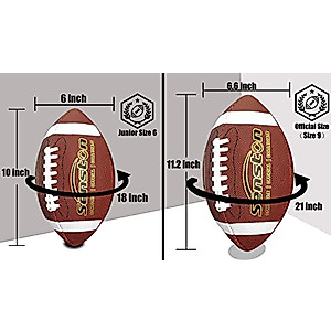 Senston Football Official Size 9/ Premium Composite Leather High School Size Football with Pump