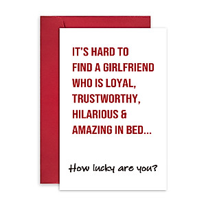 Leinessy Funny Anniversary Card for Boyfriend, Humor Valentines Day Card for BF, Hilarious Love Card for Him