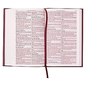 KJV Holy Bible, Pew and Worship Bible Red Letter Edition Hardcover - Ribbon Marker, King James Version, Burgundy (KJV Pew and Worship Editions)