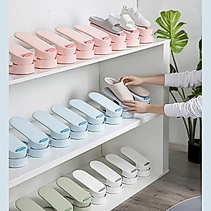 LUVADU ZCX Shoe Slots Organizer Non-Slip Shoe Slots Double Layer Shoe Rack Organizer Holder Shoe Stacker Space Saver Shoe Racks (Color : B)