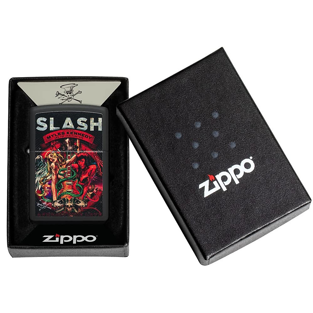 Zippo Slash Design Black Matte Pocket Lighter