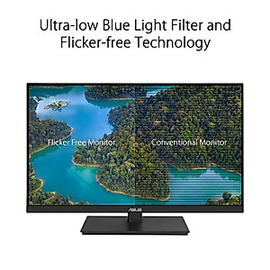 ASUS 27” 1080P Docking Monitor (VA27ECPSN) – Full HD, IPS, 75Hz, Adaptive-Sync, Speakers, Eye Care, Low Blue Light, Flicker Free, RJ45, USB-C, DisplayPort, HDMI, Height Adjustment, VESA Wall Mountable