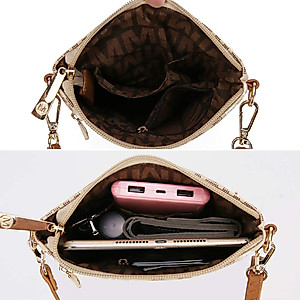 MKF Crossbody Bags for Women, Wristlet Strap – PU Leather Shoulder Handbag – Small Crossover Messenger Purse Burgundy