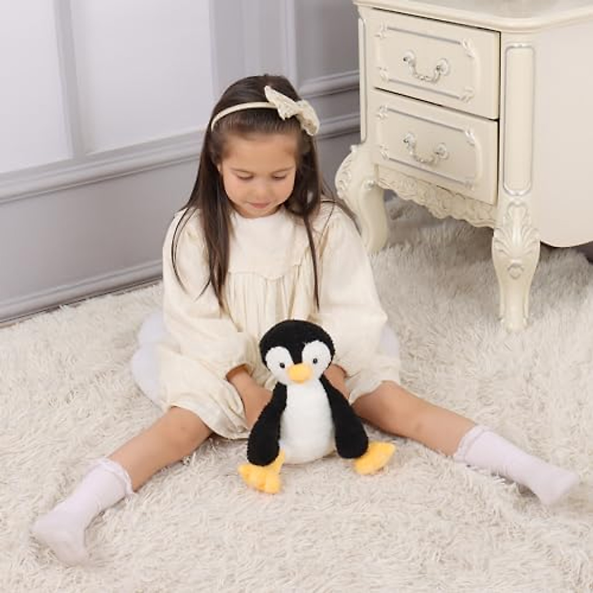 Apricot Lamb Antarctic Toys Plush Velvet Penguin Stuffed Animal Soft Cuddly Perfect for Child (Velvet Penguin,8.5 Inches)