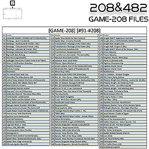 208 and 482 in 1 Game Card, Super Combo Game Cartridge Suitable for Various Types of Game Consoles