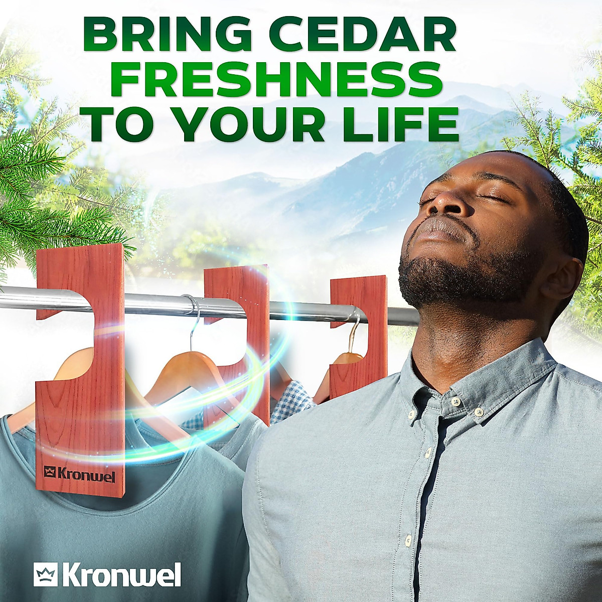 Aromatic Cedar Blocks for Clothes Storage w/Cedar Oil, Red Cedar Wood Hang Ups for Closets & Drawers, Cedar Closet & Drawer Fresheners Set