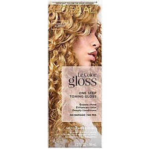 L'Oreal Paris Le Color One Step Toning Hair Gloss, Honey Blonde, 4 Ounce