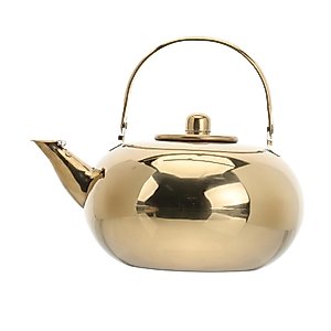COLLBATH Stainless Steel Pot Heater Home Tea Maker Boiling Water Kettle Espresso Machine Loose Teapot Milk Strainer Coffee Espresso Coffee With Infusers Kettles Silver