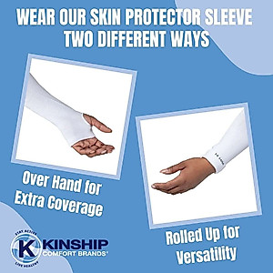 Kinship Comfort Brands Arm Sleeves Skin Protectors safe from Abrasions Bruising Thin Skin Tears & Sun | 1 Pair