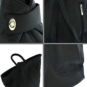 Fioretta Italian Genuine Leather Top Handle Backpack Purse Shoulder Bag Handbag For Women