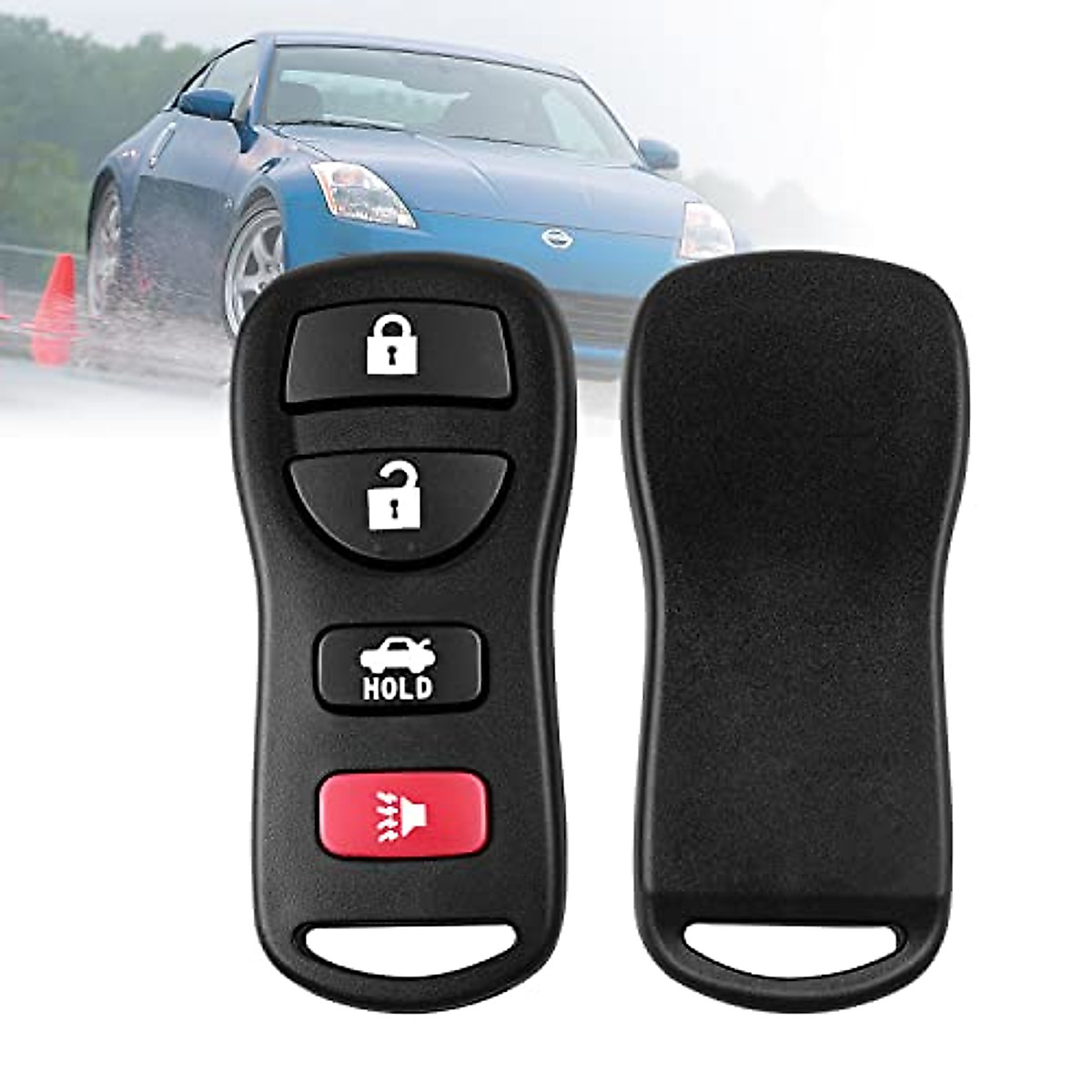 Remote Key Replacement for FCCID: KBRASTU15 CWTWB1U733 fits for 2003 2004 2005 2006 2007 2008 2009 Nissan 350Z Altima Nissan Armada Maxima Murano Quest/ 2007-2015 Nissan Sentra Versa Keyless Entry