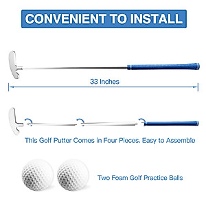 Asyxstar Upgraded Golf Putter, Golf Gifts for Him Her - 33" Two Ways Mini Golf Putters for Men Women Kids Right/Left Handed Golfers, Golf Clubs Set with 2 Golf Foam Practice Balls