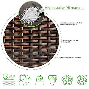 Laphivieh 120 Ft Wicker Repair Kit, Plastic Wicker Repair Supplies, Mixed Dark Brown, Synthetic Rattan Replacement Material for Patio Wicker Furniture Sofa Chair Repair