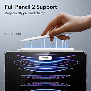 ESR for iPad Pro 11 inch Case, iPad 11 Pro Case (2022/2021, 4th/3rd Gen), Soft Protective Back Shell, Slim and Light, Yellowing Resistant, Supports Pencil Pro&Pencil (USB-C), Project Zero Series,Clear