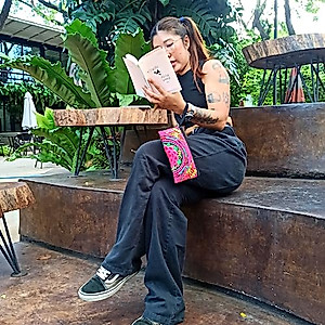 Sabai Jai - Smartphone Wristlet Bag - Handmade Embroidered Boho Clutch Wallets Purses