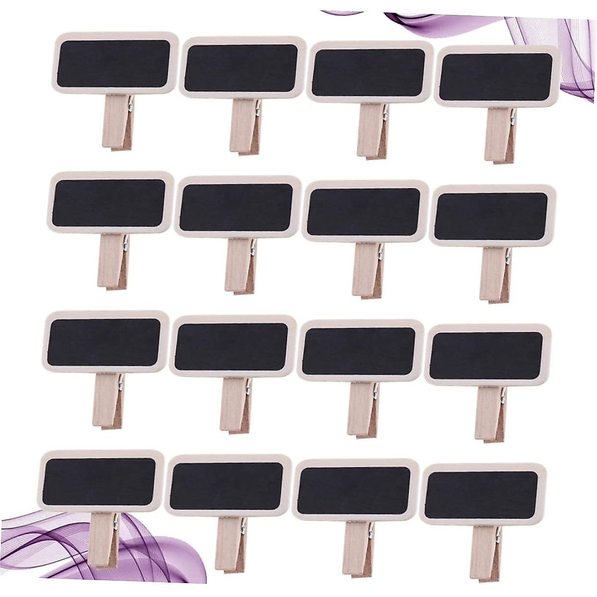 50pcs Mini Blackboard Wooden Clips Blackboard for Kids Message Board Small Blackboard