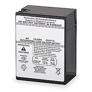 Lithonia Lighting ELB 0614 Emergency Replacement Battery, 6 Volt, Black, 5.55x4.25x2.80