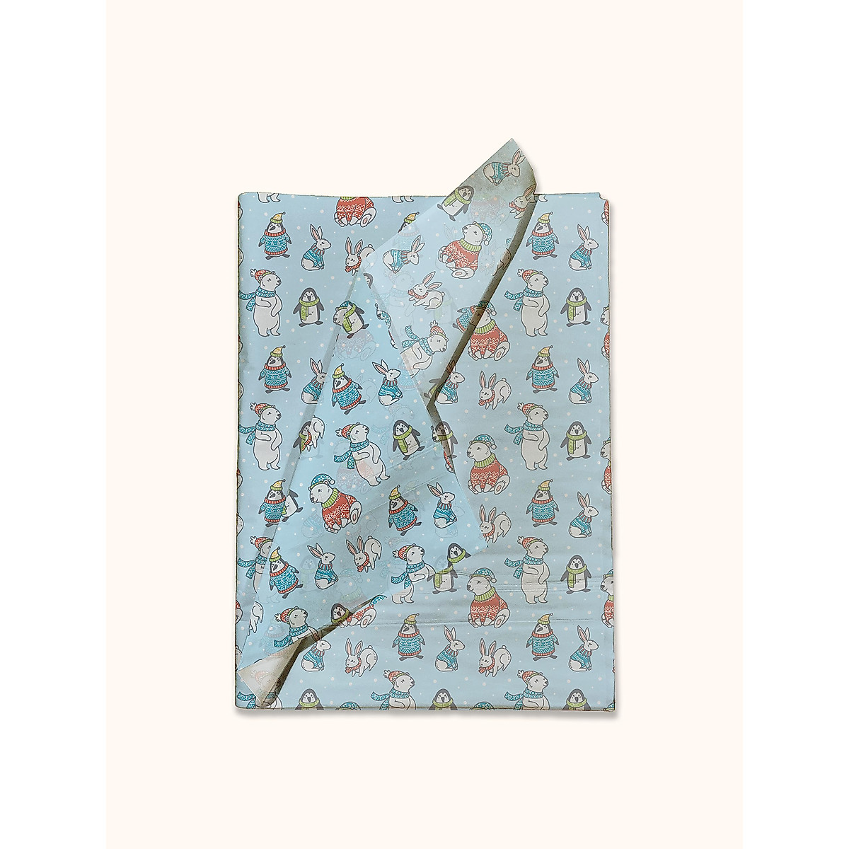 Winter Animals Printed Tissue Paper for Gift Bags or Boxes and Wrapping - Winter Holiday Bulk Decorative Art Tissue Paper for Packaging and Gifting | 24 Sheets 20" x 30"