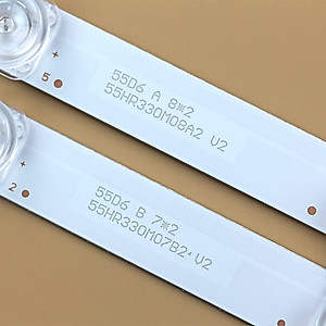 GuuYebe LED Backlight Strips for 55'' TV 55S421 55S425 55S423 4C-LB5508-HR02J 4C-LB5507-HR02J 55HR330M08A2 55HR330M07B2 SJ.SB.D5500801 55D6 Replacement