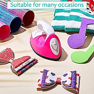 Mini Craft Iron Mini Heat Press Mini Iron Portable Handy Heat Press Small Iron with Charging Base Accessories for Beads Patch Clothes DIY Shoes T-Shirts Heat Transfer Vinyl Projects (Pink)