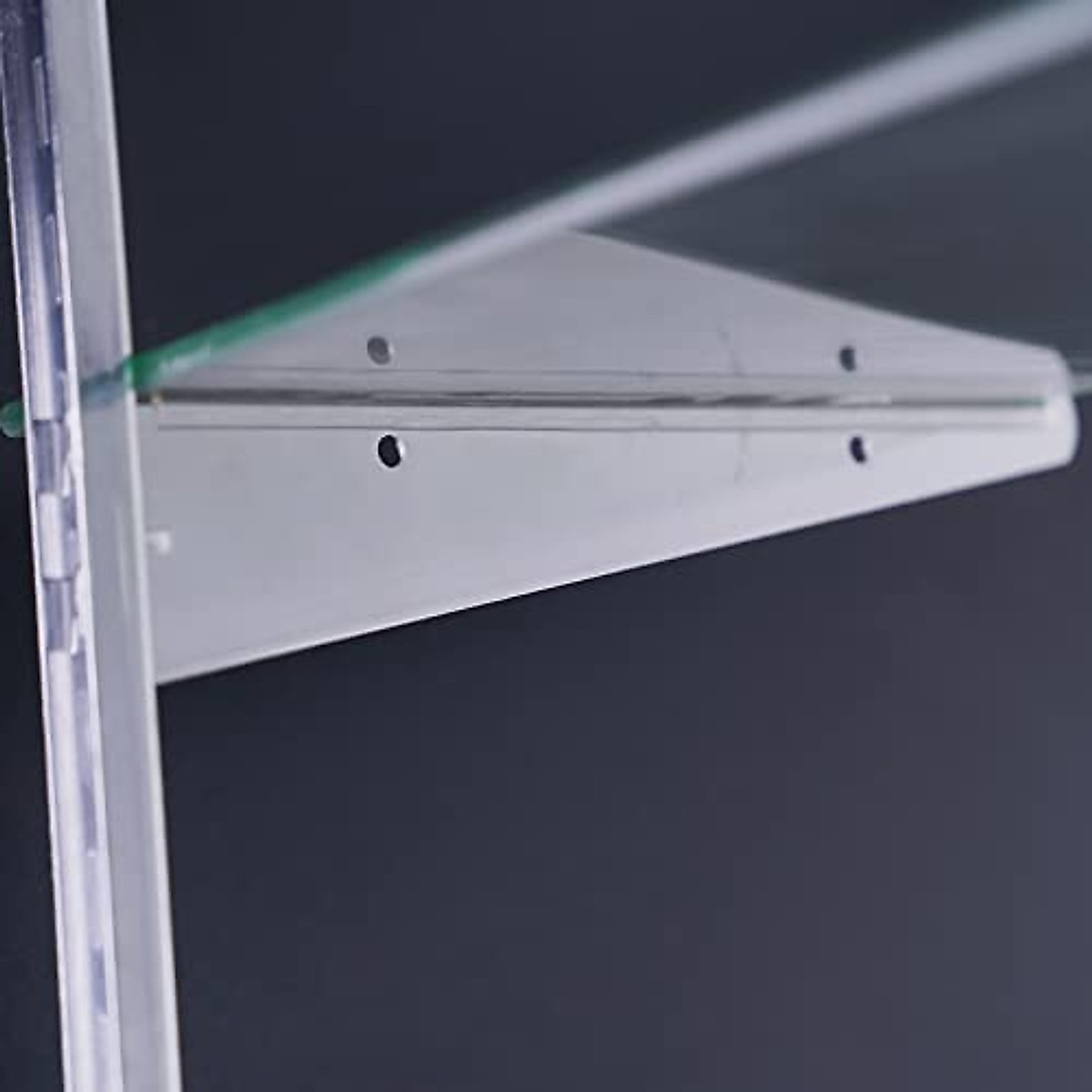 Wood Full Vision Display 70 Inch Glass Retail Showcase with Aluminum Frame and Glass Shelving (White)