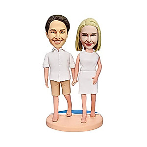 Custom bobble 5.9'' Custom Bobblehead, Personalized Fully Custom Made Figure Bobblehead Two Person, Sculpture for Loves Friends & Couple