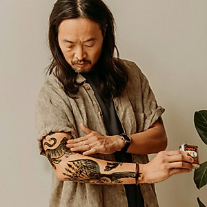 18.21 Man Made Hair, Skin & Beard Oil for Men Sweet Tobacco Scent - Non-Greasy, Conditioning Balm with Castor Seed, Jojoba, and Argan Oils - Premium Tattoo and Mustache Care Products 2oz