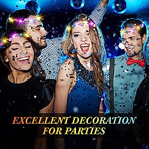 180 Pieces LED Flower Crown Headbands Bulk Multicolor Light up Floral Wreath Crowns Flower Hair Garlands Headdress Crowns for Women Girls Hair Accessories Wedding Holiday Festival Christmas Party