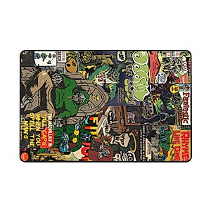 QANCOSI MF Rapper Doom Area Rugs Anti-Slip Ultra Soft Floor Mat Big Rug for Bedroom Living Room Kitchen Home Decor Outdoor/Indoor 60x39 inches