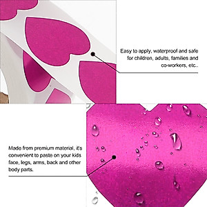 Beaupretty 500pcs Tanning Stickers Heart Sticker for Sun Tan Body Heart Labels Sun Tan Heart Labels Envelope Seal Stickers Body Tanning Heart Stickers Purple Sun Stickers PVC Heart-Shaped