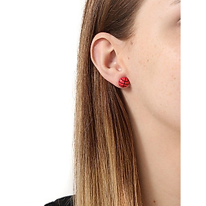 GIMMEDAT Basketball Enamel Stud Earrings Jewelry Sports Mom Women Fan Gift