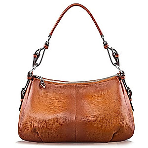 S-ZONE Womens Hobo Genuine Leather Shoulder Bag Top-handle Handbag Ladies Purses
