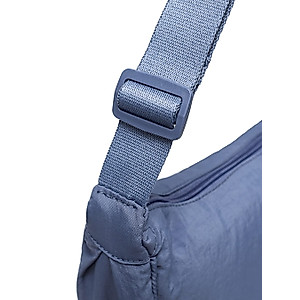 YIKOEE Crescent Bag for Women Men Small Sling Crossbody Bag with Half Moon Shape (Blue)
