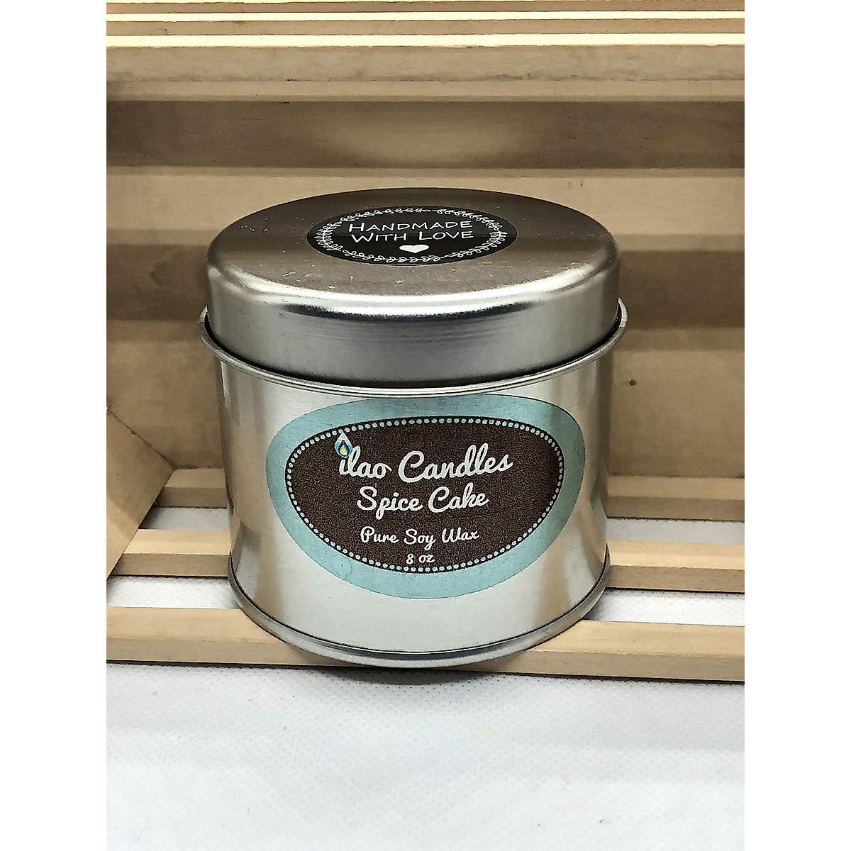 Spice Cake 8 oz Tin Jar Pure Soy Wax Candle Hand Poured in the USA