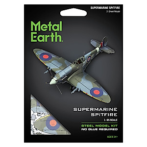Metal Earth Supermarine Spitfire Color 3D Metal Model Kit Fascinations