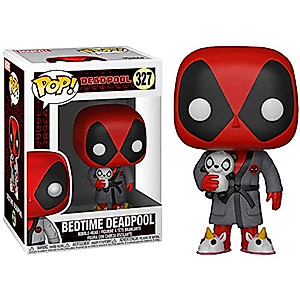 POP Marvel: Deadpool Parody - Bedtime Deadpool in Robe Funko Vinyl Figure (Bundled with Compatible Box Protector Case), Multicolor, 3.75 inches