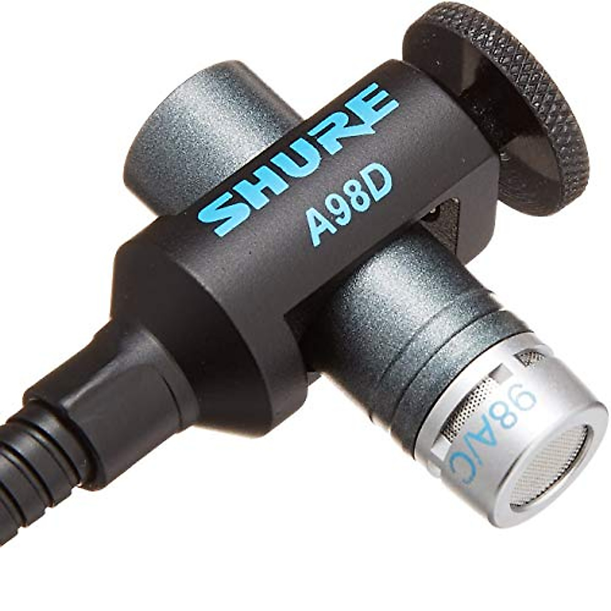 Shure BETA 98AD/C Drum Microphone - Miniature Cardioid Condenser Mic with RPM626 in-Line Preamplifier, A98D Drum Mount for Secure Placement and C98D 15' Cable - Ideal for Snares, Toms and Percussion