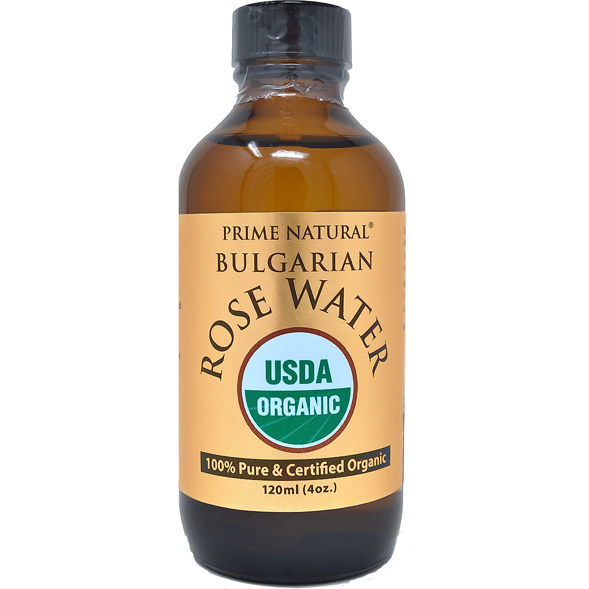 Rose Water Spray 4oz/120ml - USDA Certified Organic - Facial Toner, Hydrating Mist for Face & Hair - Bulgarian, 100% Pure, Natual, Preservative-Free, Moisturizer from Fresh Rose Petals