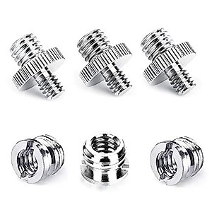 Niewalda 1/4 Inch Male to 3/8 Inch Female Tripod Screw Adapter 3/8 to 1/4 Tripod Adapter Mount Screws, Accessories for Camera/Tripod/Monopod/Light Stand