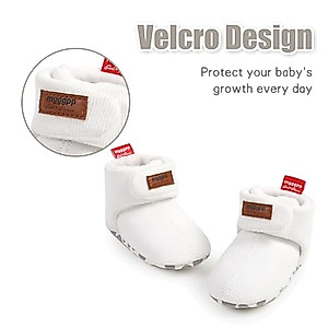 Neband Baby Girls Booties Toddler Boys Shoes Soft Sole Baby Snow Boots Infant Crib Walking Shoes, 0-18Months