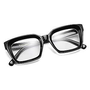 FEISEDY Classic Square Eyewear Non-prescription Thick Glasses Frame for Women B2461