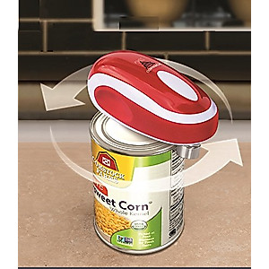 Tornado F4 Can Opener-Great for Arthritis Sufferers, Safest, fastest, Easiest Hands-Free Can Opener-New and Improved (RED)…