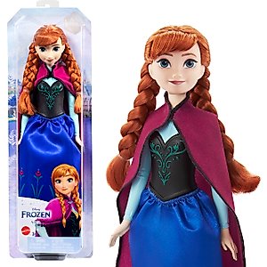 Mattel Disney Frozen Toys, Anna Fashion Doll & Accessory with Signature Look, Inspired by the Movie